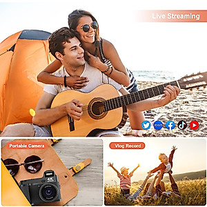 4K Digital Camera for Photography, 48MP Vlogging Camera for YouTube with 32GB SD Card, 3" LCD Screen, Anti-Shake,18X Digital Zoom,Compact Point and Shoot Digital Cameras for Travel