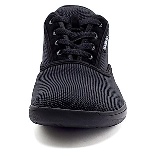 HOBIBEAR Wide-Toe-Box Barefoot Shoes for Mens Womens Minimalist Breathable Trail Running Walking Shoes Black 11.5 Wide Women/10.5 Wide Men