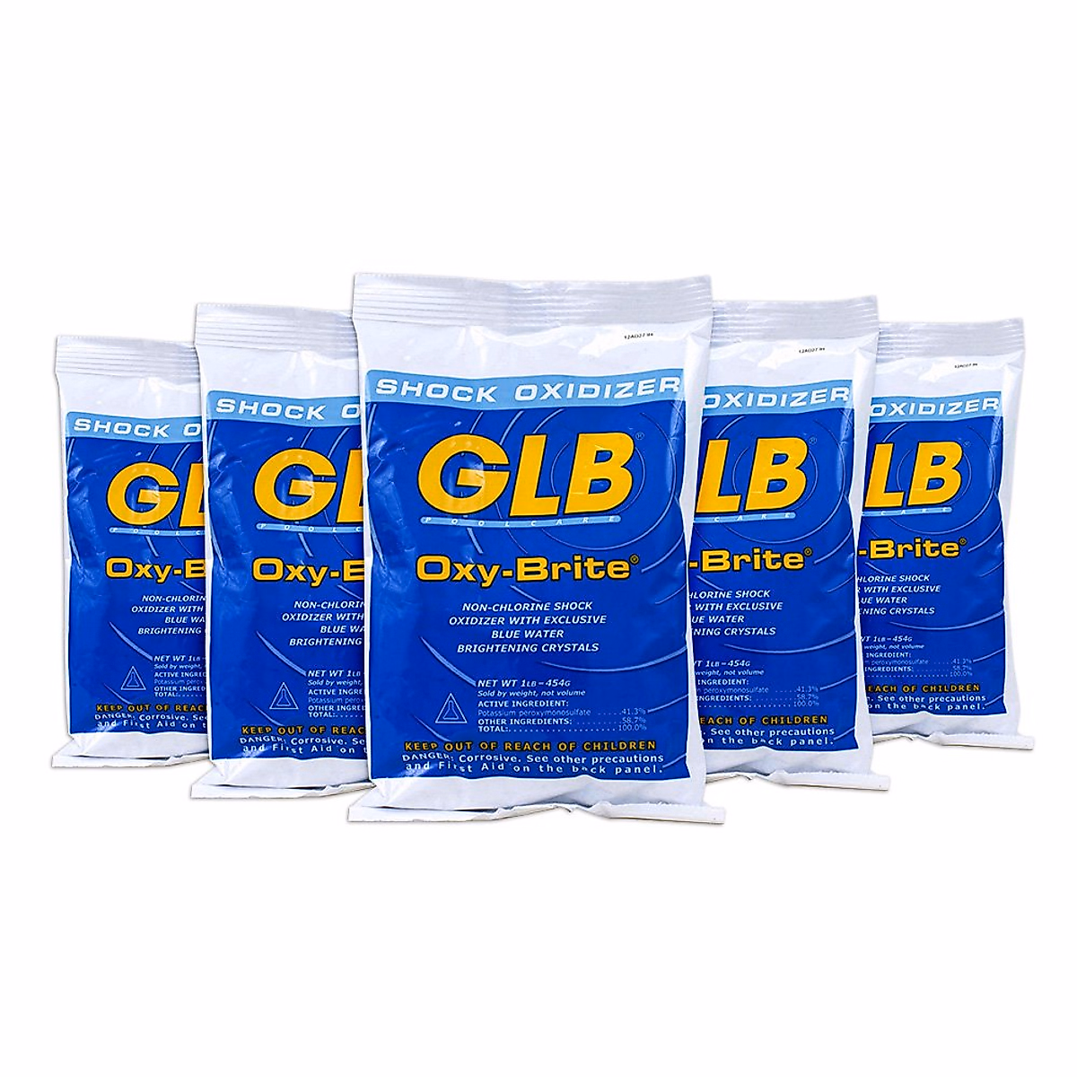 GLB 71414A-05 Oxy-Brite Non-Chlorine Shock Oxidizer for Swimming Pools, 1-Pound, 5-Pack