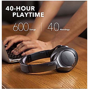 Anker Soundcore Life Q20 Hybrid Active Noise Cancelling Headphones, Wireless Over Ear Bluetooth Headphones with 40H Playtime, Hi-Res Audio, Deep Bass, Memory Foam Ear Cups and Headband (Renewed)