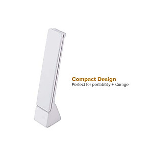 Bostitch Office KT-VLED1810-WHITE Rechargable Battery LED Desk Lamp, 3 Color Temperatures, Flip Open, White