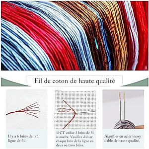 YMJD DIY Cross Stitch Embroidery Kit, 11CT Printed Embroidery Kit DIY Cross Stitch Embroidery Kit – Bee 36 x 36 cm