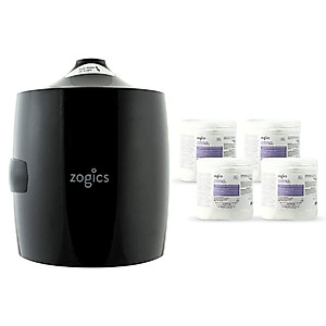 Zogics Antimicrobial Wipes and Wall Mounted Dispenser – No-Touch Wipes Dispenser, Mounts Easily to Wall for Quick Access to Disinfecting Wet Wipes