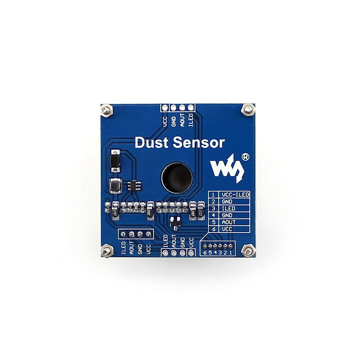 Waveshare Dust Sensor Detector Module with Sharp GP2Y1010AU0F Onboard for Measuring PM2.5 Air Purifier Air Conditioner Monitor