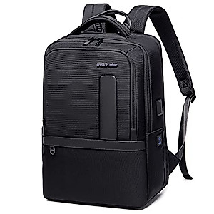 Arctic Hunter 15.6 inch Large-Capacity Backpack Laptop Backpack Men Business Travel Bag School Bag Multifunctional Black
