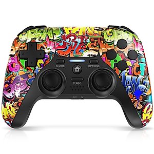 Choopp PS4 Controller, Compatible with PS4/Slim/Pro, Wireless PS4 Controller with Turbo Function, 1000mAh Battery, 6-Axis Motion-Sensing, Dual Vibration, Audio Jack, Touch Pad, Share Button