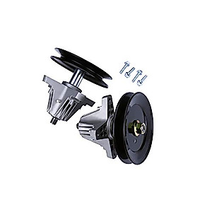 Replacement Lawn Mower Spindle Assembly with Pulley Set of 2 - Compatible with Cub Cadet, Troy-Bilt, MTD 42 Inch Deck - Replaces 918-04822B, 618-04822, 618-04822A, 618-04822B, 918-04889, 91804889A