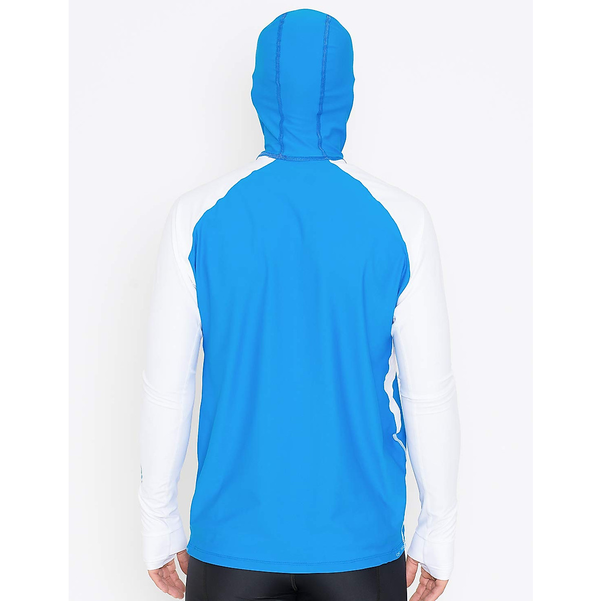 Tuga Men's Snorkel Hooded Top UPF 50+, Caribbean Fish, USA Made, Black, Large