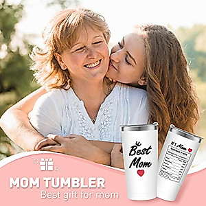 HAOYUNTE Mothers Day Gifts for Mom,Mom Tumbler,Christmas Gifts for Mom from Daughter,Cool Christmas Birthday Gifts for Mom,Gifts for Women,20 Oz
