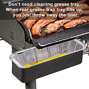 IMAGE 36 Packs Foil Pans, Compatible with Blackstone 17" 22" 28" 30" 36" Aluminum Foil Heavy Duty Disposable Aluminum Foil Pans, Rear Grease Cup Liners