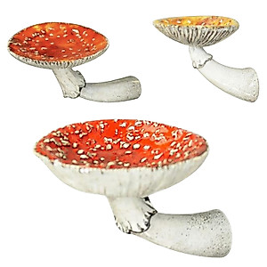 Mushroom Shelf, 3PCS Resin Mushroom Wall Shelf, Floating Mushroom Wall Decor, Hanging Fade-Resistant Cute Shelves for Bedroom, Living Room, Bathroom, Mushroom Wall Decor, Mushroom Wall Shelf