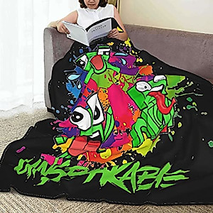 Game Cartoon Anime Ultra-Soft Micro Fleece Blanket Lightweight Throw Blankets for Couch Sofa Bed Bedroom (60"X50")