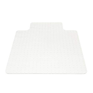 HON Basyx Commercial-Grade Polycarbonate Chair Mat with Lip for Low Pile Carpet, 36" x 47", Clear