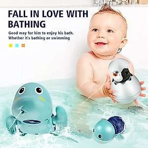 Bath Toys for Toddlers 1-3 Year Old - Pop-up Hatch Egg,Wind Up Swim Turtle,Lemon Cup with Interactive Bath Toys for Baby Bathtub Water Toys -Toy for 1 2 3 4 5 6Years Old Boy Girls for Gifts