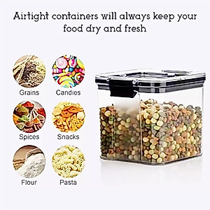 Airtight plastic container with lids to organize your kitchen - food storage container for freshness and convenience, Medium,3-Cups.