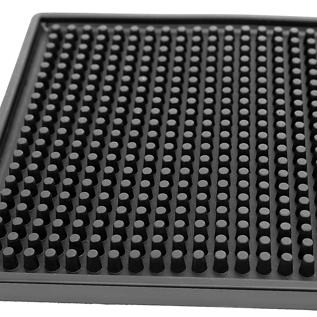 ZOENHOU 3 PCS 12 x 18 Inch Bar Service Mat, Black PVC Heavy Duty Barber Spill Mats, Non-Slip Heat Resistant Protective Pad Tools Countertop Spill Bar Mat for Bar, Kitchen, Restaurant, Hotel