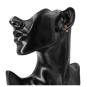 Yoursfs Burgundy Stud Earrings For Women Vintage Earrings Red Austrian Crystal Studs Earrings 10mm