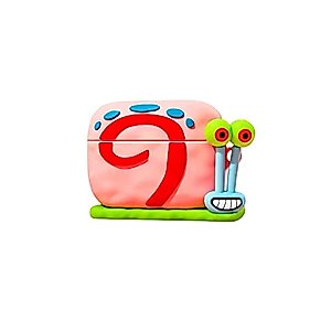 CASEVERSE Case for AirPods Pro/AirPods Pro 2nd Generation with Keychain, 3D Soft Silicone Anime Cute Snails Shockproof Protective Cover for Girl Boy