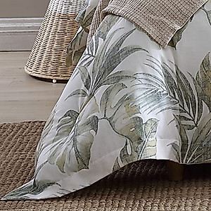 Tommy Bahama - Queen Comforter Set, Reversible Cotton Bedding with Matching Shams, Medium Weight Home Decor for All Seasons (Waimea Bay Green, Queen)