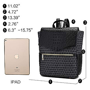 MKF Backpack Purse for Women & Girls – PU Leather Top Handle Bag Lady Fashion Travel Pocketbook – Roomy Daypack Beige