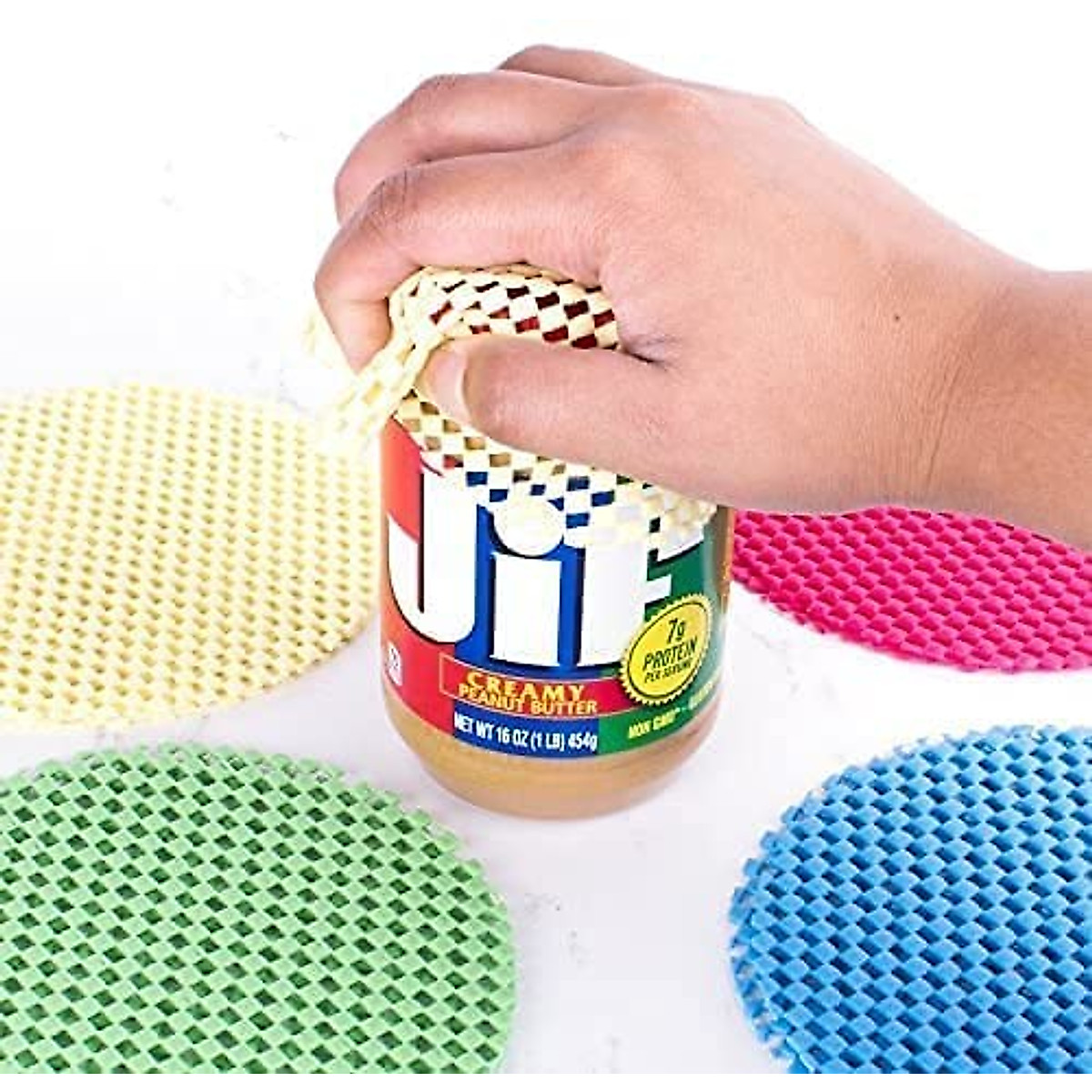 Round Multi-Purpose Jar Gripper Pad Bottle Lid Opener, 12 Piece Set, Colors May Vary, Gripper Pad, 5.5 in