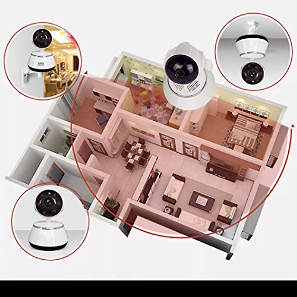 Qiocobo Smart pet Camera for Dog Cat,2 Way Audio Voice Interaction, pet Monitor Detection Alarm, Night Vision Security Camera, Picture Alarm Push