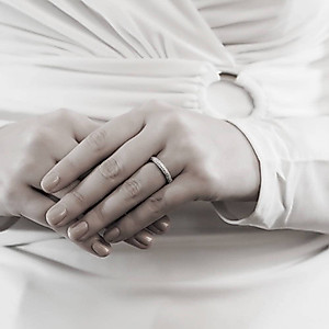 BERRICLE Sterling Silver Halo Wedding Engagement Rings Pear Cut Cubic Zirconia CZ Ring Set for Women, Rhodium Plated Size 9