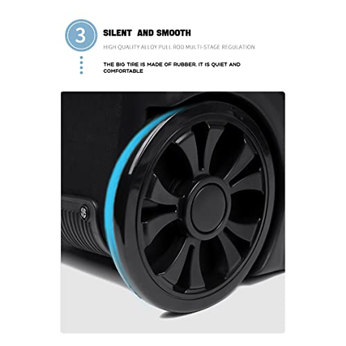 Waterproof Rolling Laptop Backpack Wheeled Carry-on Trolley Luggage,Business Travel Backpack,Multipurpose Waterproof Wheeled Backpack for Men and Women (Blue)