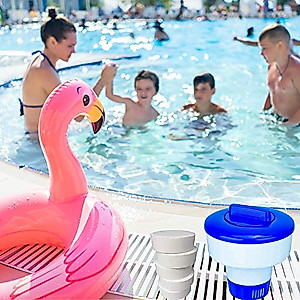 LALAPOOL Large Premium Pool Dispenser,Strong Floating Pool Chlorine Dispenser ,Fits 3" Chlorine Tablets, Release Adjustable for Indoor & Outdoor Swimming Pool Hot Tub SPA (Large)