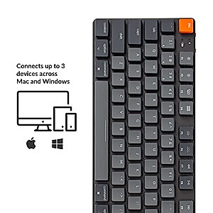 Keychron K5 SE Full Size Layout Ultra-Slim Wireless Bluetooth/Wired USB Mechanical Keyboard with Low-Profile Gateron Blue Switch, 104 Keys White LED Backlit Computer Keyboard for Mac and Windows