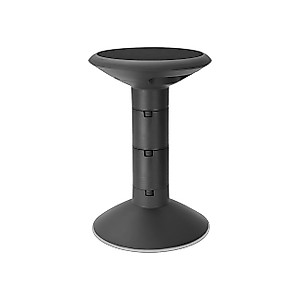 Storex Active Tilt Stool – Ergonomic Seating for Flexible Office Space and Standing Desks, Adjustable 12-24 Inch Height, Black (00320A01C)