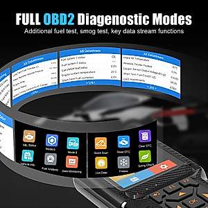 HUMZOR NC610 OBD2 Scanner，Car/Heavy Duty Truck Scanner Car Code Reader Diesel Diagnostic Tool, Full OBDII Function - 2 in 1 Auto & Truck Engine Light Clear Check Fault Diagnostic Scan Tool.