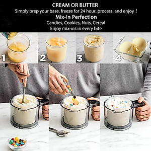 24oz Replacement for Ninja Creami Deluxe Pints and Lids for Ninja NC501 NC500 Creami Deluxe Ice Cream Makers, Ice Cream Container with Lid, Dishwasher Safe, Reusable (4 Pack)