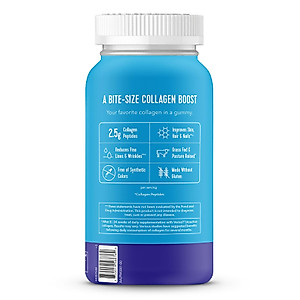 Vital Proteins Collagen Gummies, 2.5g of Clinically-Tested Collagen for Hair, Skin, Nails & Wrinkles, 120 ct, 30-Day Supply, Grape Flavor