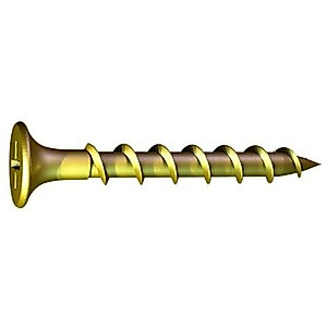 Grabber X500YZ #7 x 2 General Purpose Interior Wood Screws Coarse Thread with Yellow Zinc - 1 lb Box