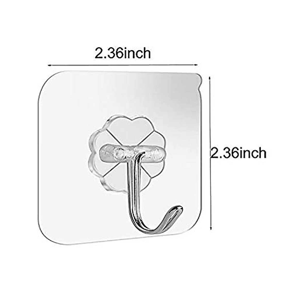 Adhesive Wall Hooks Bathroom Kitchen 24 Packs Heavy Duty 22lb(Max) Nail Free Sticky Hangers with Stainless Hooks Utility Towel Bath Ceiling Hooks