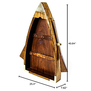 Nagina International Nautical Handcrafted Boat Key Cabinet with Key Hooks | Maritime Home Decor Products