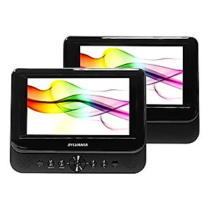 Sylvania SDVD7750 Dual 7-Inch Portable LCD DVD Player - Black