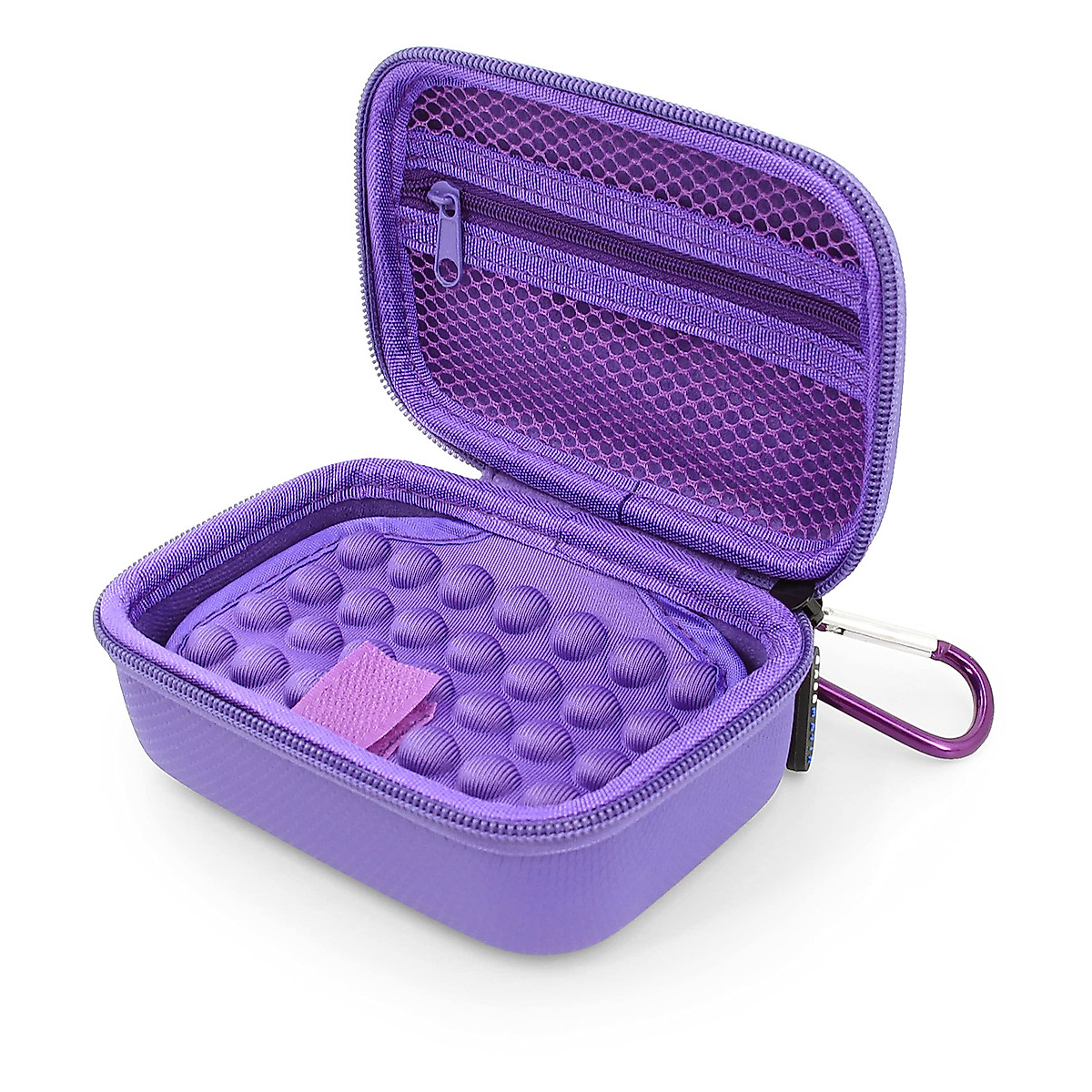 CASEMATIX Retro Handheld Game Console Case Compatible with HigoKids QS4 Portable Retro Video Game Player, Mademax RS-1 Console, E-MODS Arcade Pocket Player and More Up to 4.75", Purple Case Only