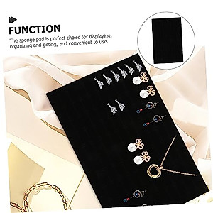 Cabilock Velvet 2pcs Box jewelry box pad dresser organization sponge tray Ear display pad Jewelry display pad hoop ear foam insert jewelry organizer inserts ear sponge holder foams pad