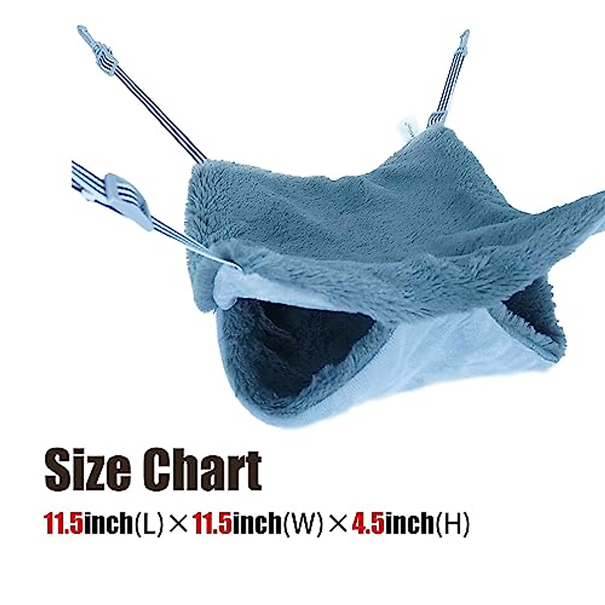 neolun Rat Ferret Cage Hammock Bedding Small Pet Cage Accessories Toy Double-Layer Hammock Bedding for Hamster Guinea Pig Rat Ferret Chinchilla Playing Sleeping(Grey)