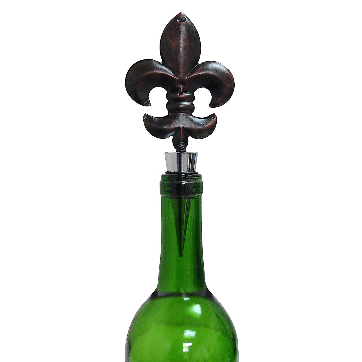 Vinotemp Fleur de Lis Bottle Stopper, Clear, Small, (EP-FDLBS01)