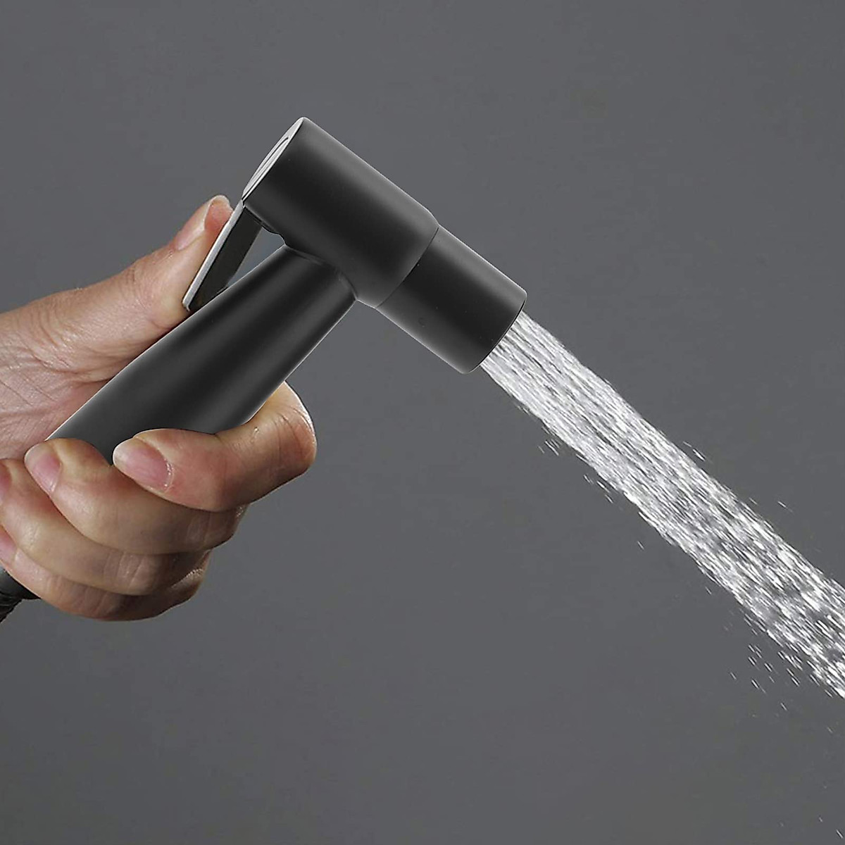 NDNCZDHC Black Bidet Sprayer for Toilet, Handheld Bidet Sprayer Kit with 3.94ft Hose, G1/2 Toilet Bidet Sprayer Set Hand Held Stainless Steel Bidet Cloth Diaper Sprayer