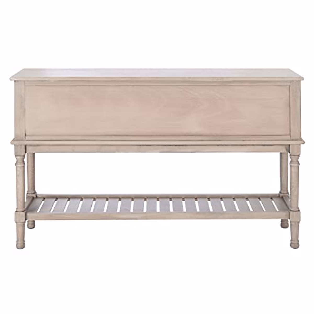 Safavieh Home Collection Tate Greige 2-Drawer Bottom Shelf 2-Door Console Table