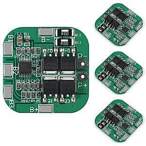 MELIFE 4PCS 4S 20A 14.8V Lithium for 18650 Battery BMS PCM Protection PCB Board Module 16.8V with Overcharge Over Discharge Short Circuit Protection
