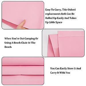 GORGECRAFT 1pcs Beach Sling Chair Replacement 435 * 1165mm Chair Oxford Cloth Pink Chair Fabric Reclining Sling Replacement for Sunbathing Garden Courtyard Beach Relaxation