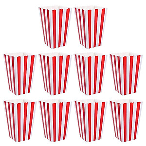 STOBOK 10pcs Boxes Popcorn Carton Gift Popcorn Machine Popcorn Packets Wedding Favors Popcorn Bags Individual Servings Movie Theater Decor Popcorn Holder Classic Paper Party Supplies