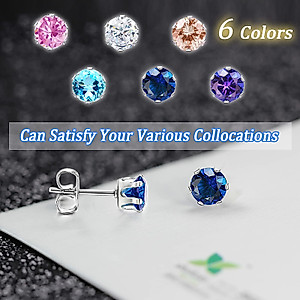 Multicolor Crystal Dangle Earrings and Studs for Women 926 Silver Hypoallergenic Dangle Earrings Leverback Earring