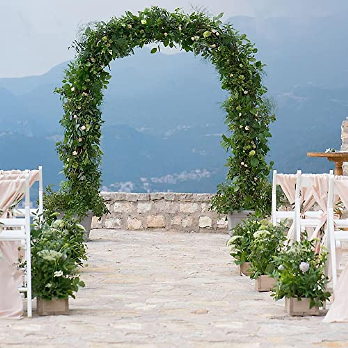 Extra Tall 7.2ft Garden Arch Trellis,11.5ft Wide Rose Archway,Support Trellis Arch Wedding Arch Flower Stand Decor Pergola Arbor,Weather Resistant (Color : White, Size : 31.5" X 9.8" X 78.5")