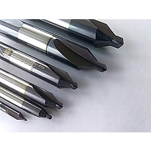 6pcs Solid Carbide Center Drills Tialn Coated #1,#2,#3,#4,#5,#6, 530-CTN